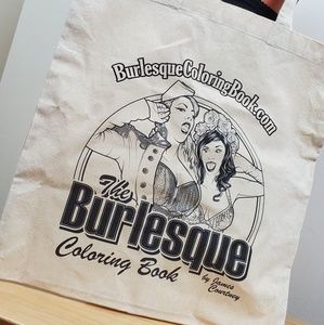 Vintage | Bags | Burlesque Coloring Book Tote Bag | Poshmark
